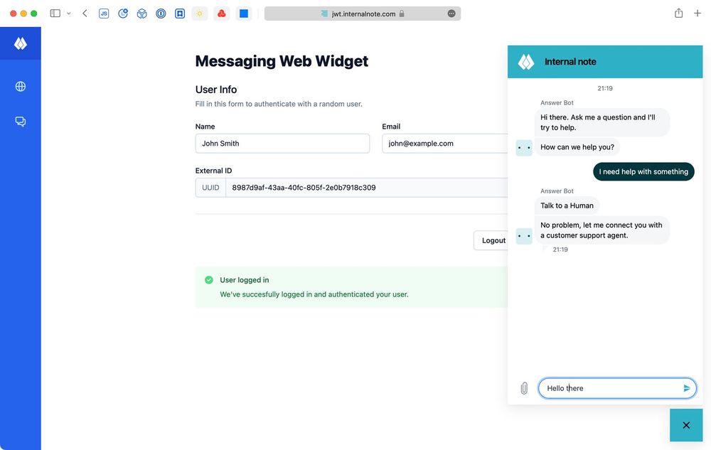 Authenticate Zendesk Messaging