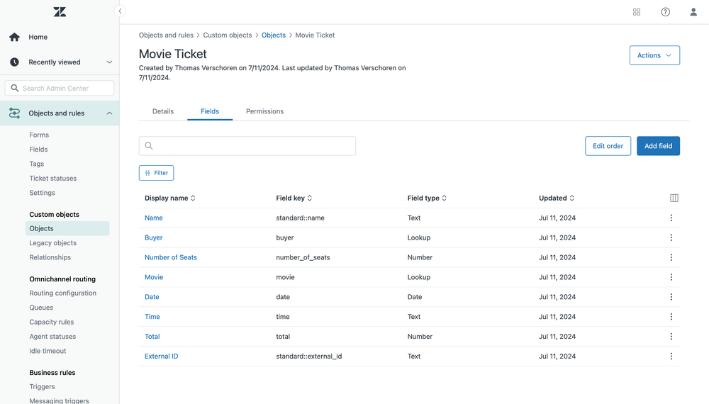 Custom Object Placeholders and Object Triggers in Zendesk
