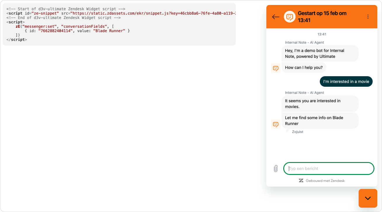 Working with custom fields in Zendesk Messaging and AI Agents