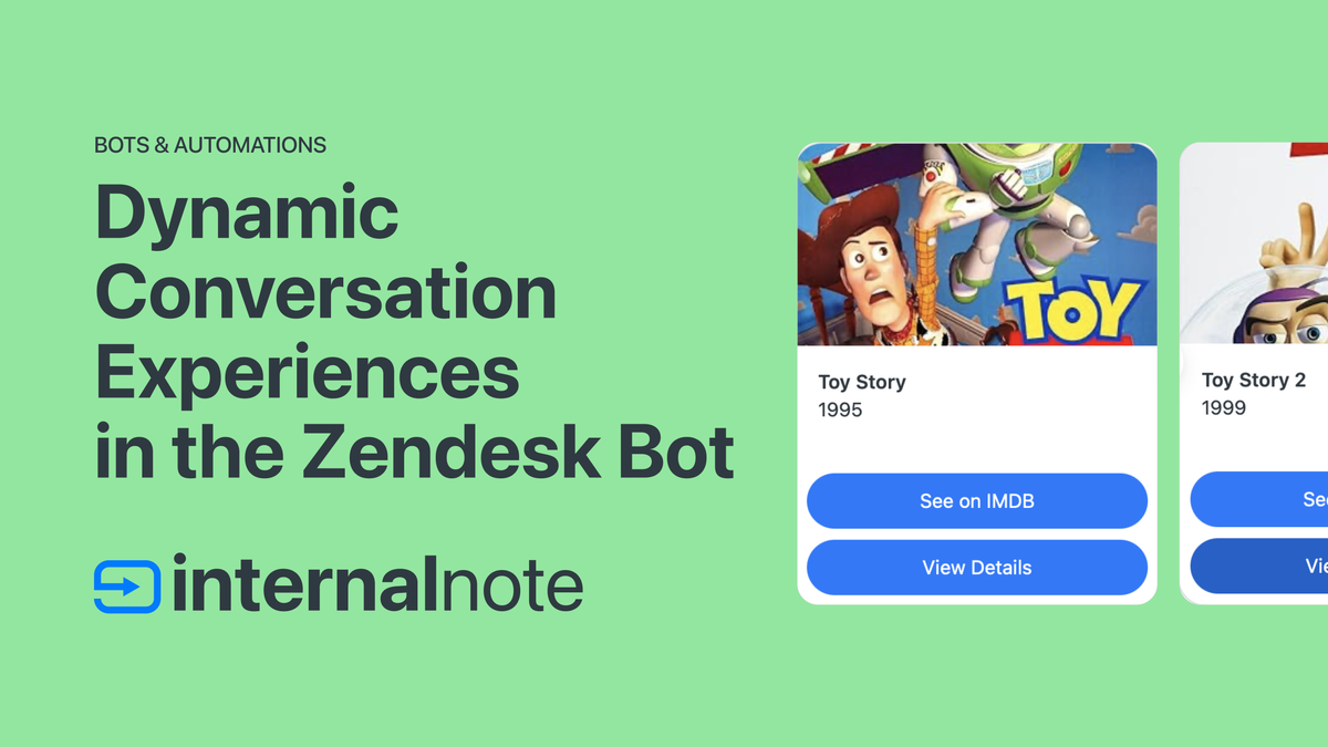 Dynamic Conversation Experiences in the Zendesk Bot