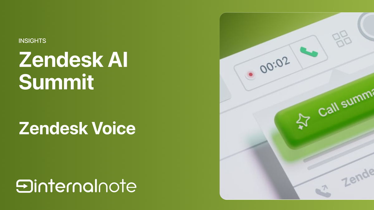 AI Summit - the new Zendesk Voice