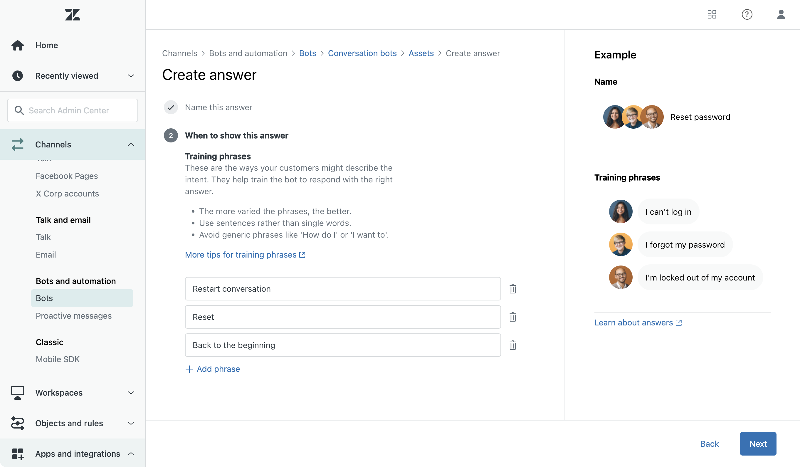 Restarting a Zendesk Messaging Conversation