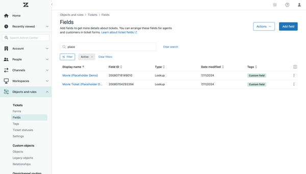 Custom Object Placeholders and Object Triggers in Zendesk