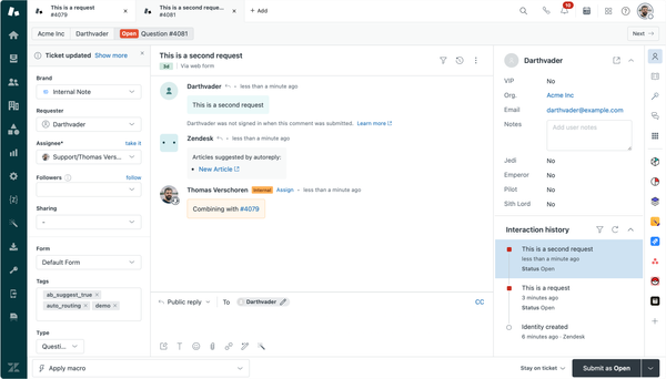 Handling duplicate tickets