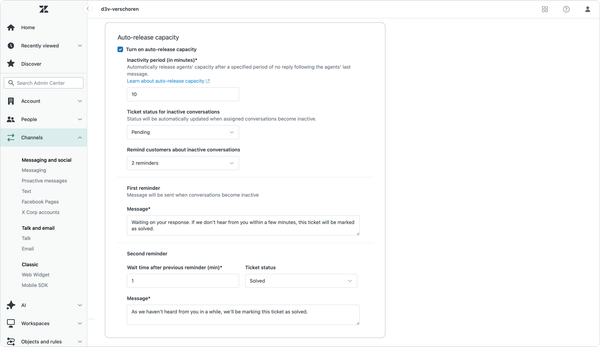 Managing Queues, Wait Time and Sending Reminders in Zendesk Messaging